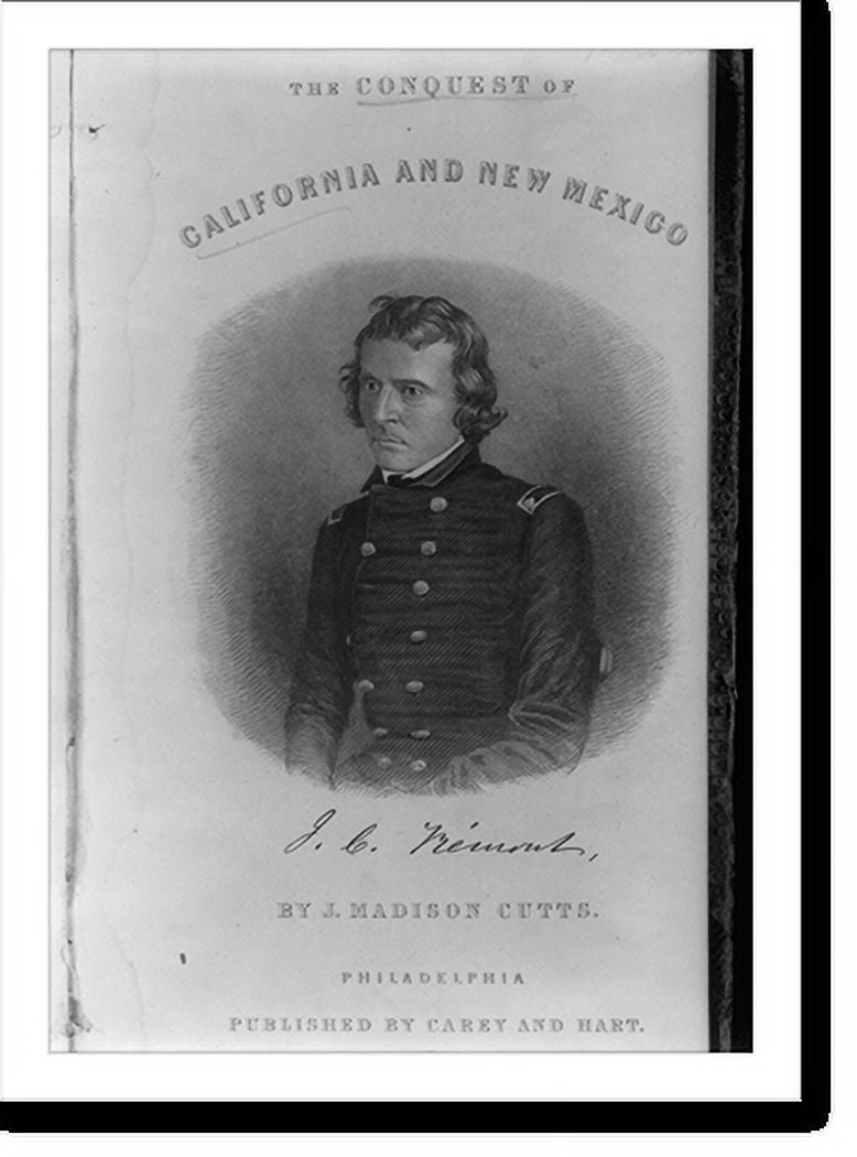 Historic Print, [John Charles Fremont, 1813-1890, half length portrait, facing left], 16" x 20 ...