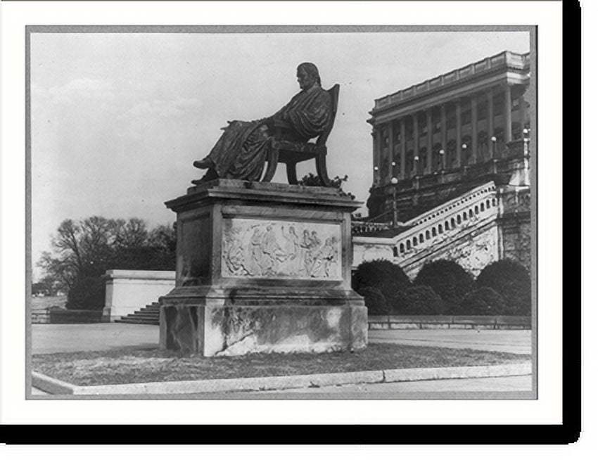 Historic Print, [John Marshall, full-length portrait, seated, sculpture ...