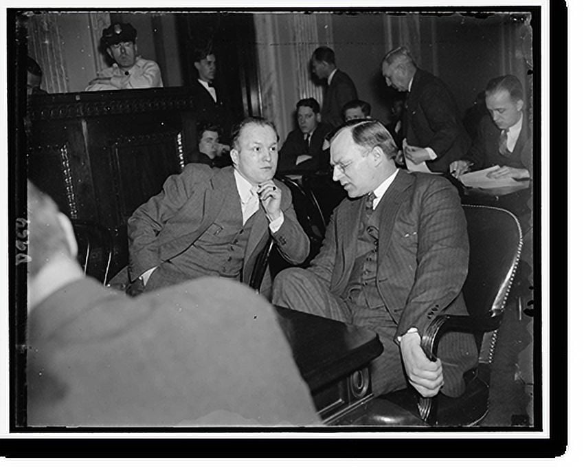 Historic Print, John W. Young, left, Pres. of Federal Laboratories both ...