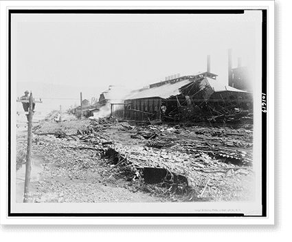 Historic Print, Johnstown flood, Cambra iron works.Langill & Darling ...