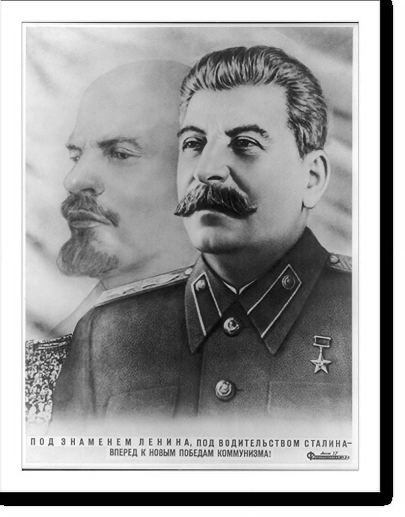 Historic Print, [Joseph Stalin, 1879- , bust, facing left, with face of ...