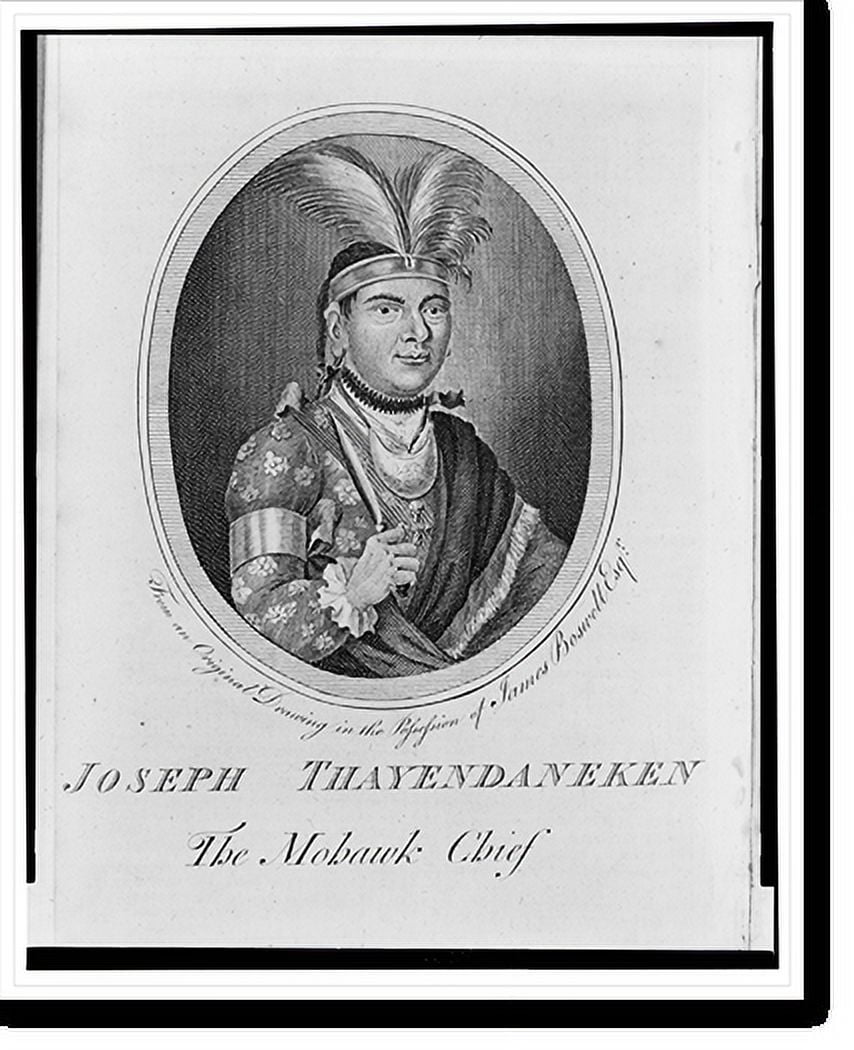 Historic Print, Joseph Thayendaneken the Mohawk chief, 16" x 20 ...