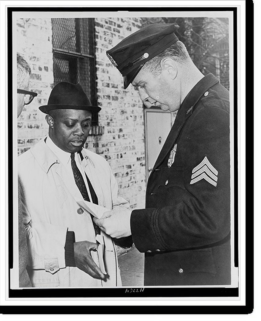 Historic Print, Joseph X talking to cop showing him court order to take ...