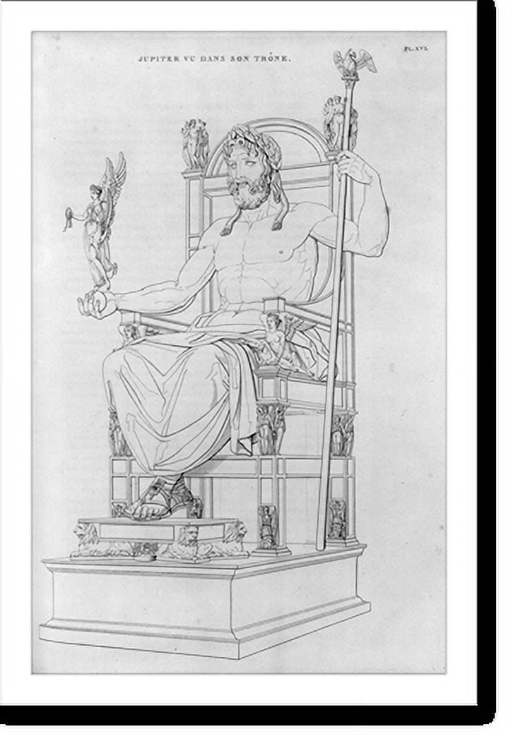 Historic Print, Jupiter vu dans son trône, 16" x 20" - Walmart.com