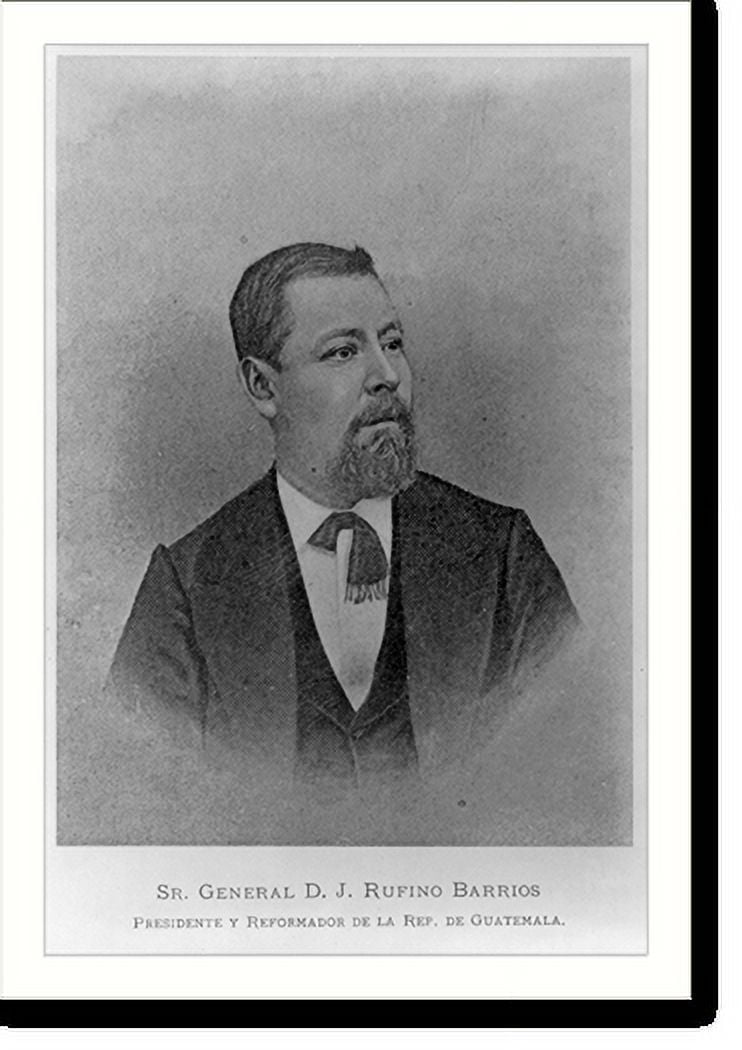 Historic Print, [Justo Rufino Barrios, 1835-, head and shoulders ...