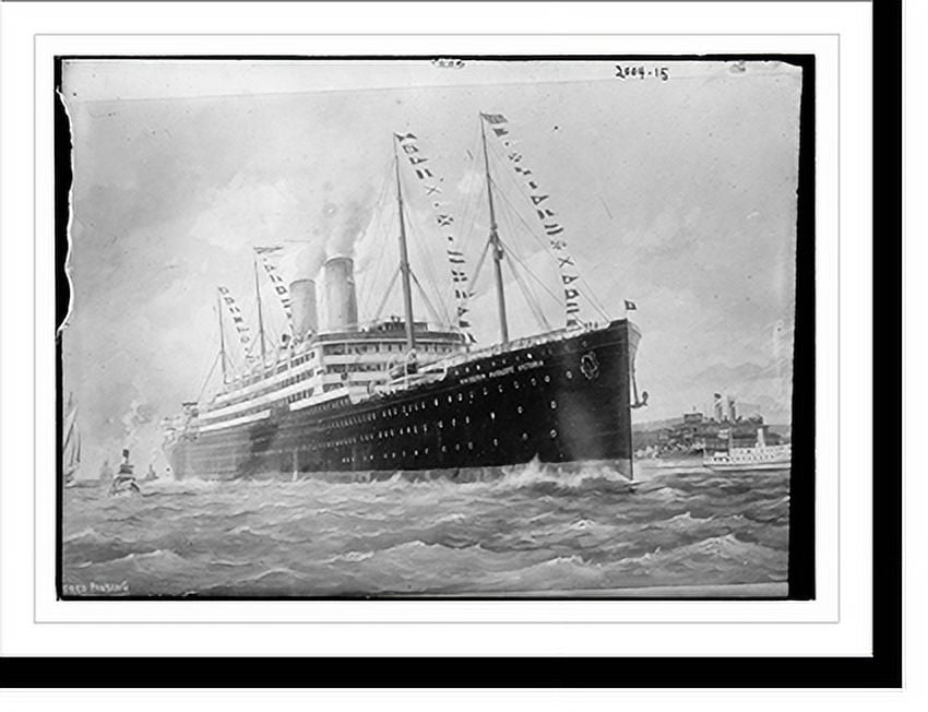 Historic Print, Kaiserin Auguste Victoria, a ship (painting by Fred ...