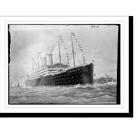Historic Print, Kaiserin Auguste Victoria, a ship (painting by Fred ...