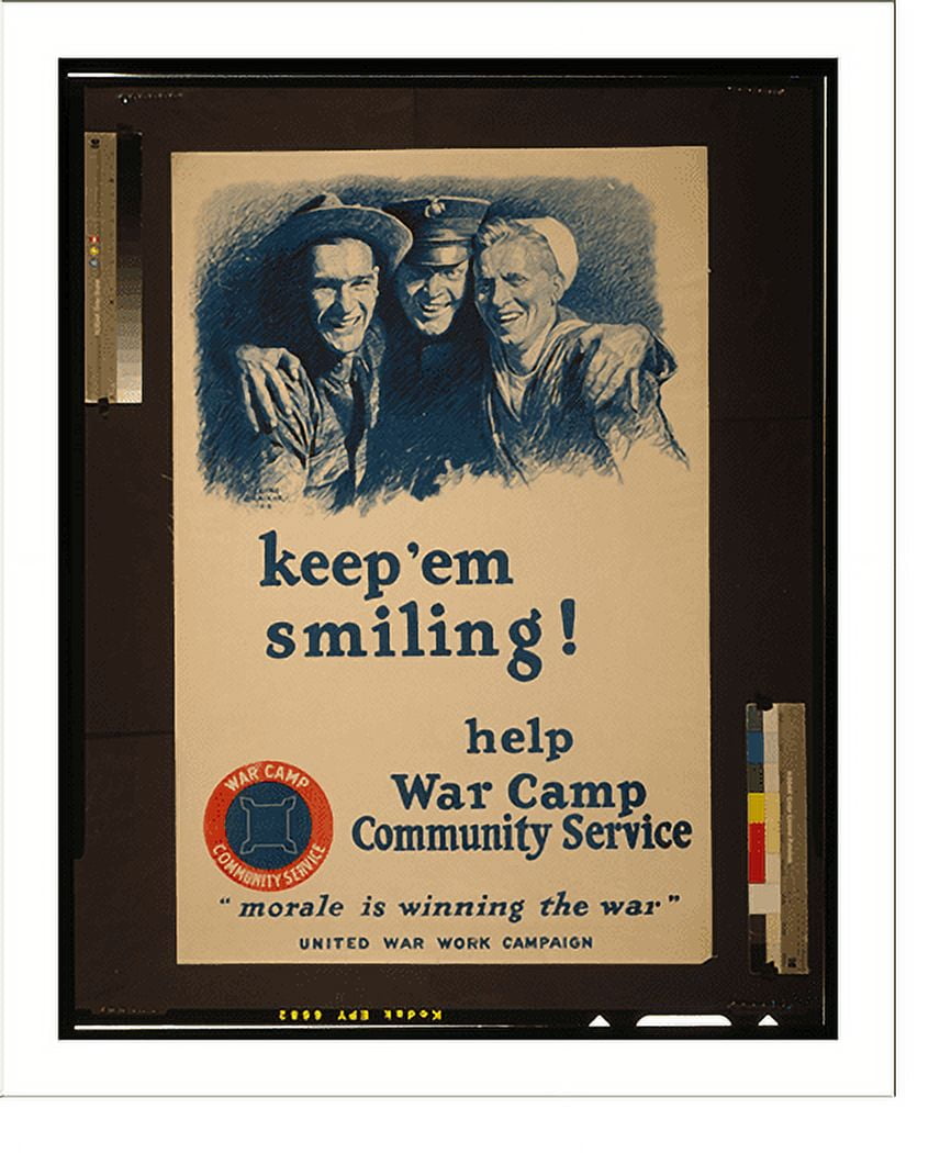 Historic Print, Keep 'em smiling! Help War Camp Community Service ...