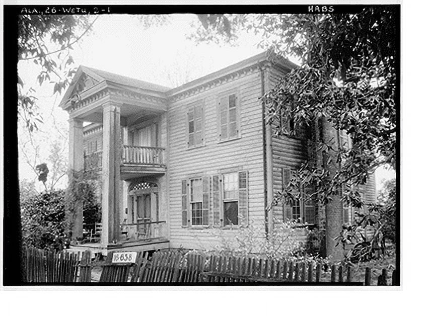 Historic Print, Kelly Fitzpatrick House, Autauga Street, Wetumpka ...
