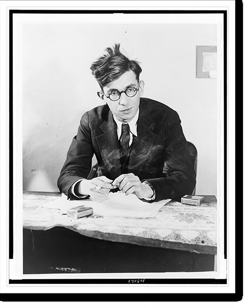 Historic Print, [Kenneth Fearing, half-length portrait, seated at desk ...