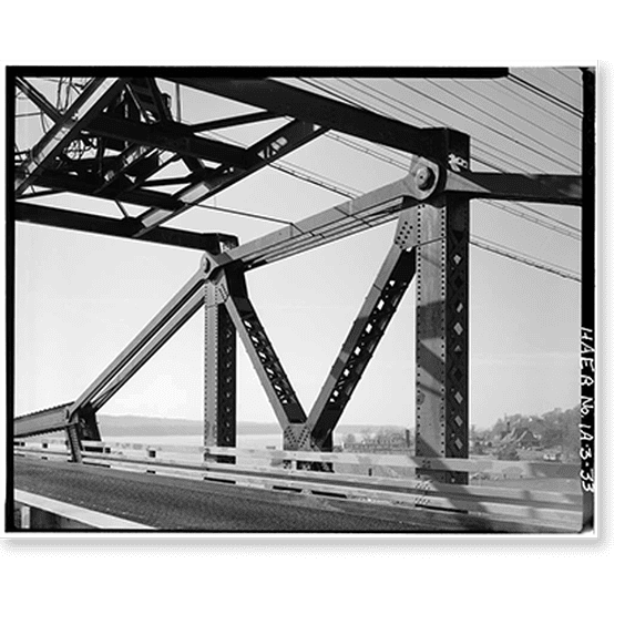 Historic Print, Keokuk & Hamilton Bridge, Spanning Mississippi River ...
