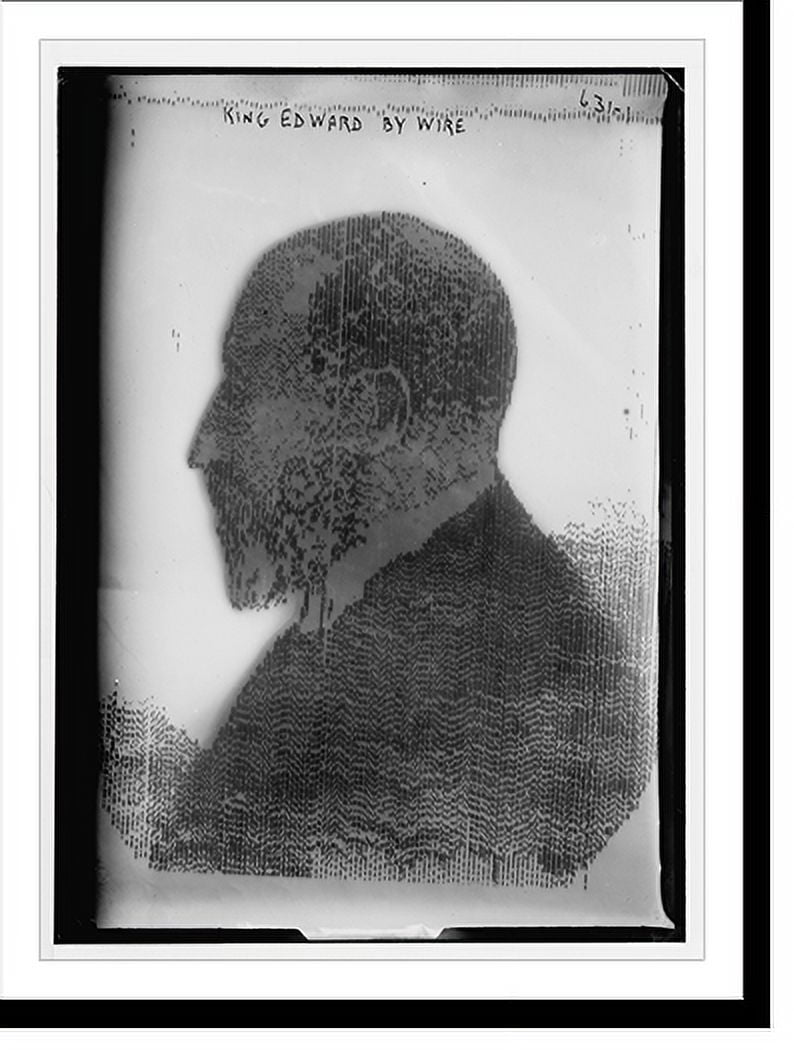 Historic Print, King Edward, taken over telegraph wire, 16" x 20 ...