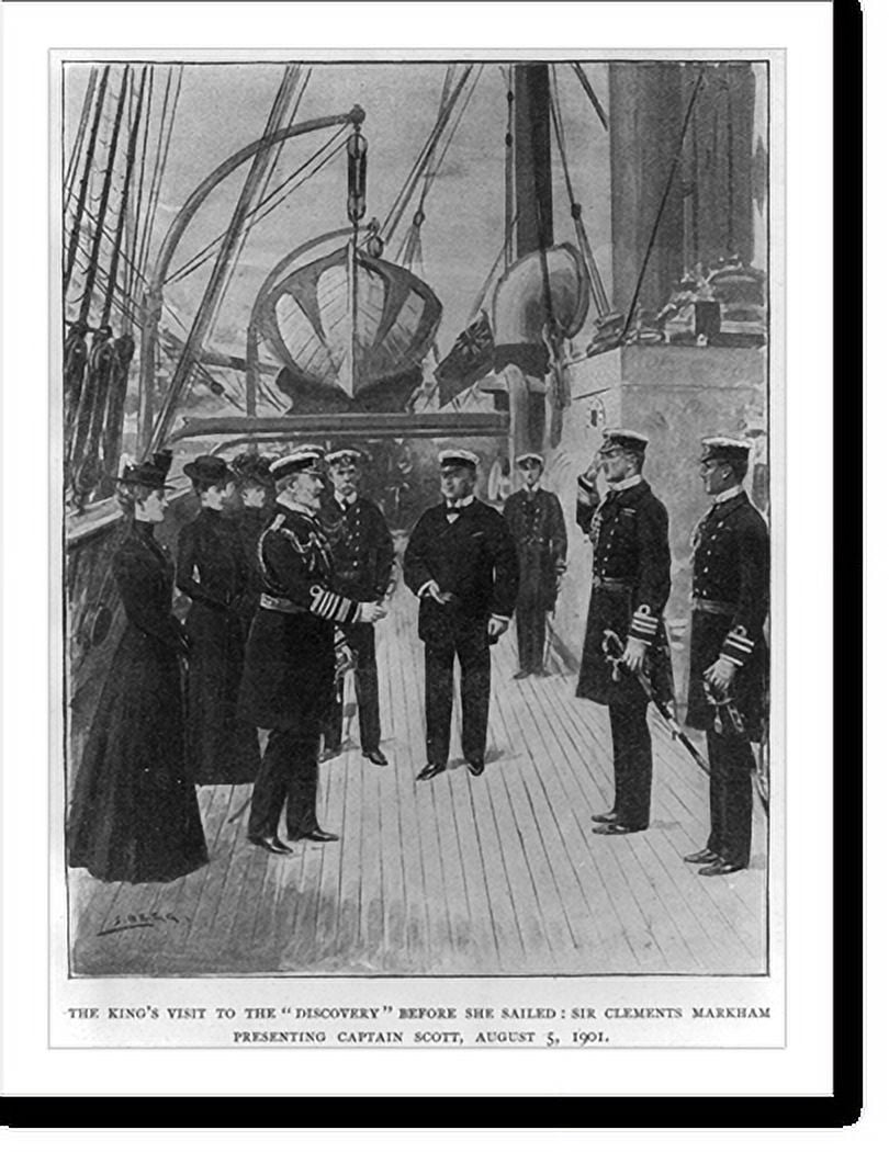 Historic Print, The King's [Edward VII] visit to the DISCOVERY before ...