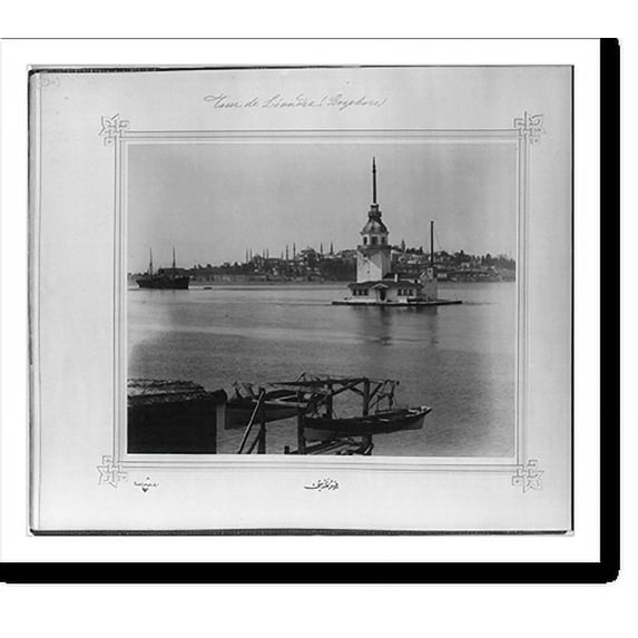 Historic Print, [Kiz Kulesi (Maiden's Tower)].Lieutenant Colonel of the ...
