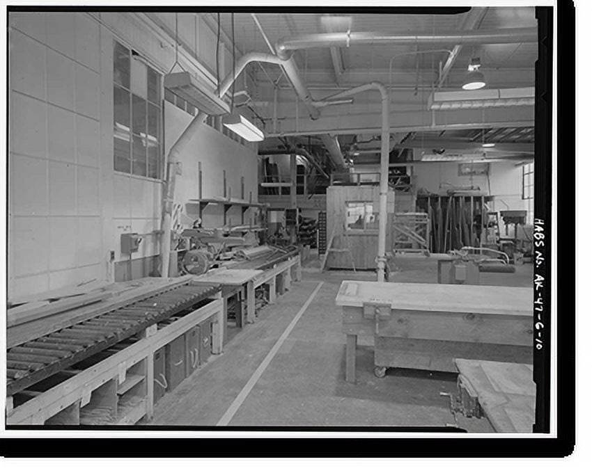 Historic Print, Kodiak Naval Operating Base, Wood & Machine Shop, U.S ...