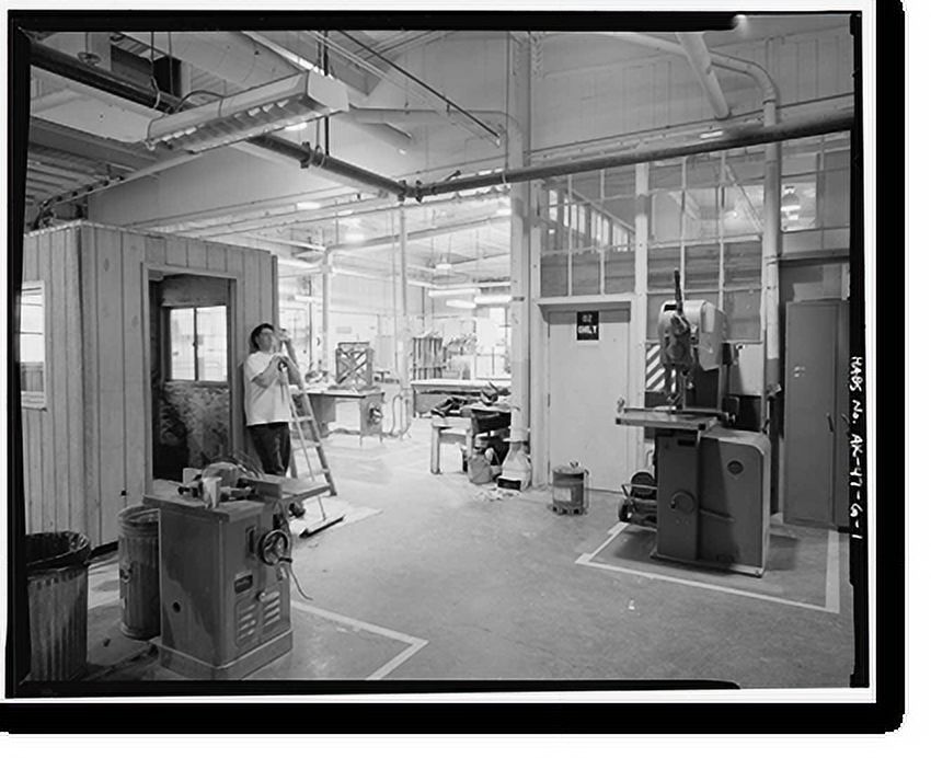 Historic Print, Kodiak Naval Operating Base, Wood & Machine Shop, U.S ...
