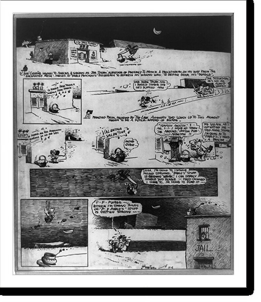 Historic Print, Krazy Kat. Jose Chigueno, known to Angles & Saxons as ...