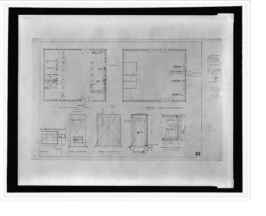 Historic Print, [Kwikset house technical drawings. Electrical plan ...