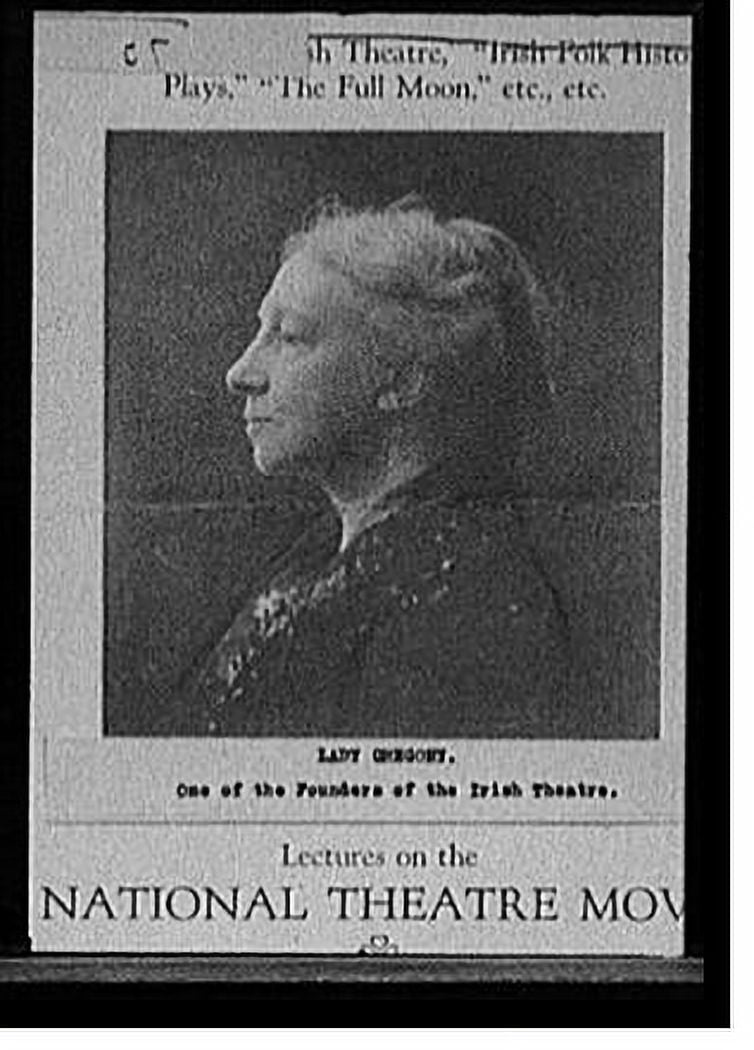 Historic Print, Lady Gregory, one of the founders of the Irish theatre ...