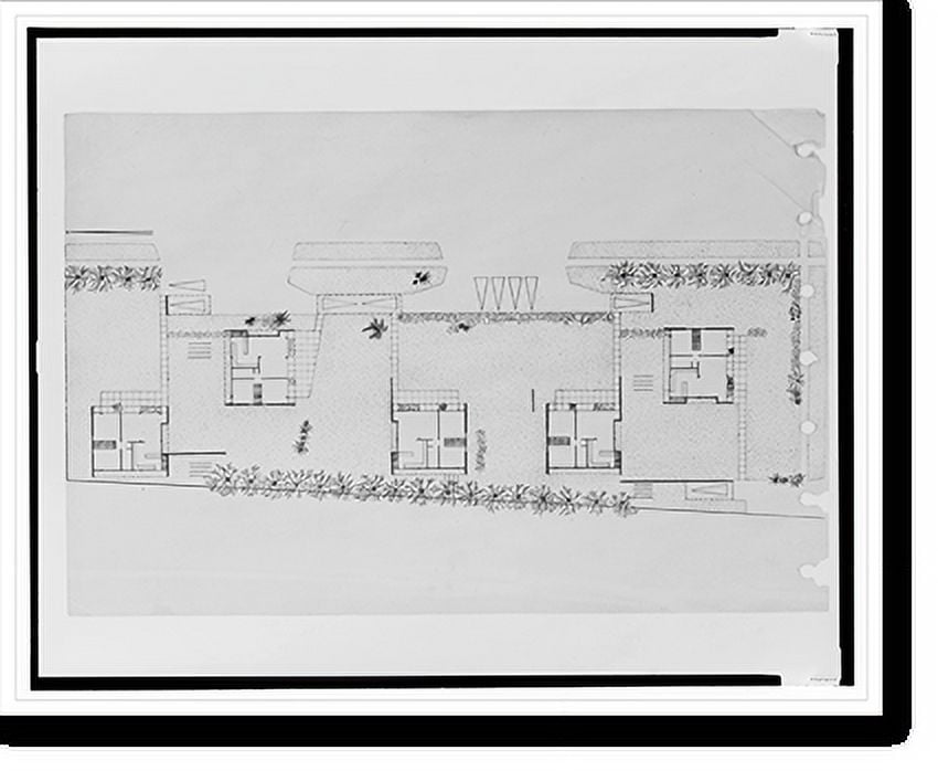 Historic Print, [Lambie Beach development (Lamolithic houses), Siesta ...