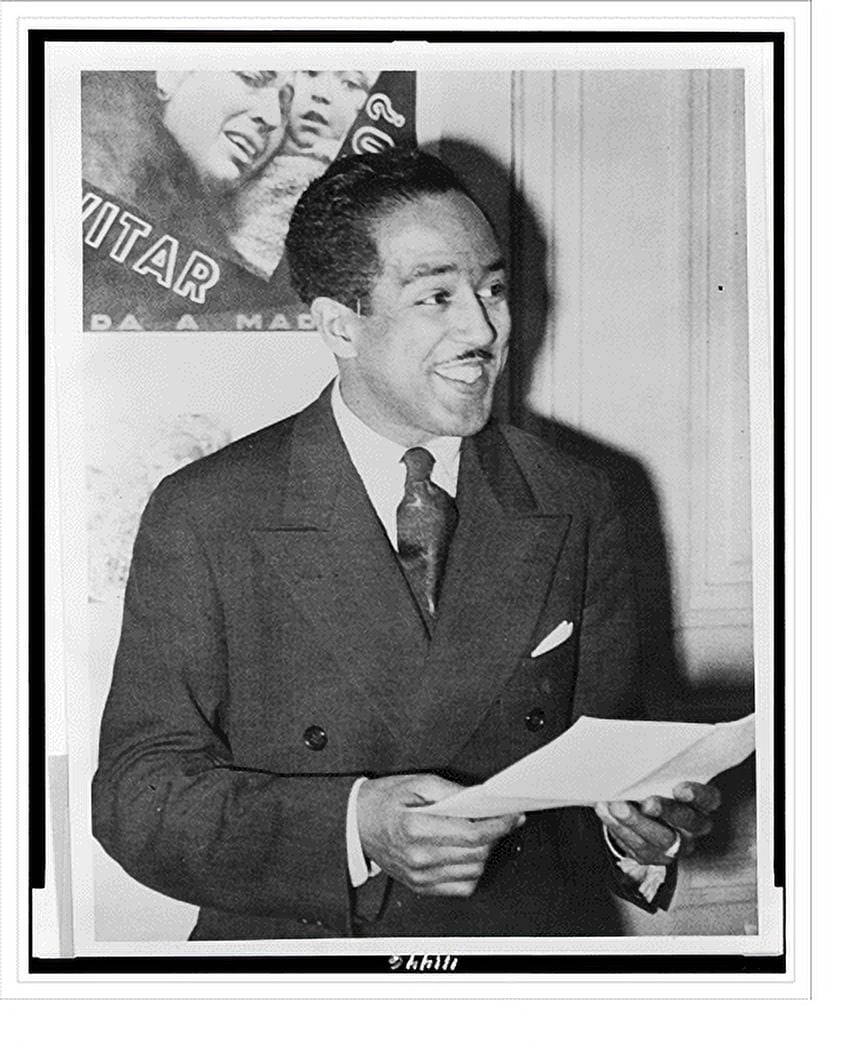 Historic Print, [Langston Hughes, half-length portrait, standing ...