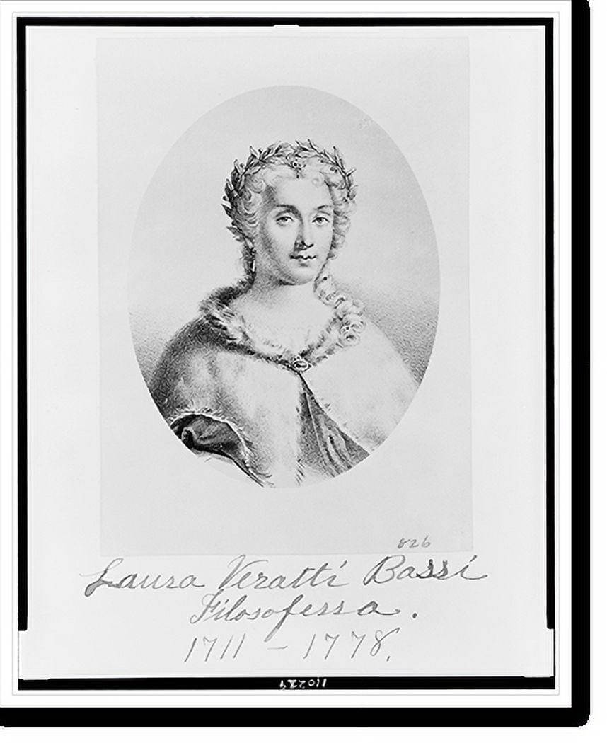 Historic Print, Laura Veratti Bassi, filosofessa. 1711-1778, 16" x 20 ...