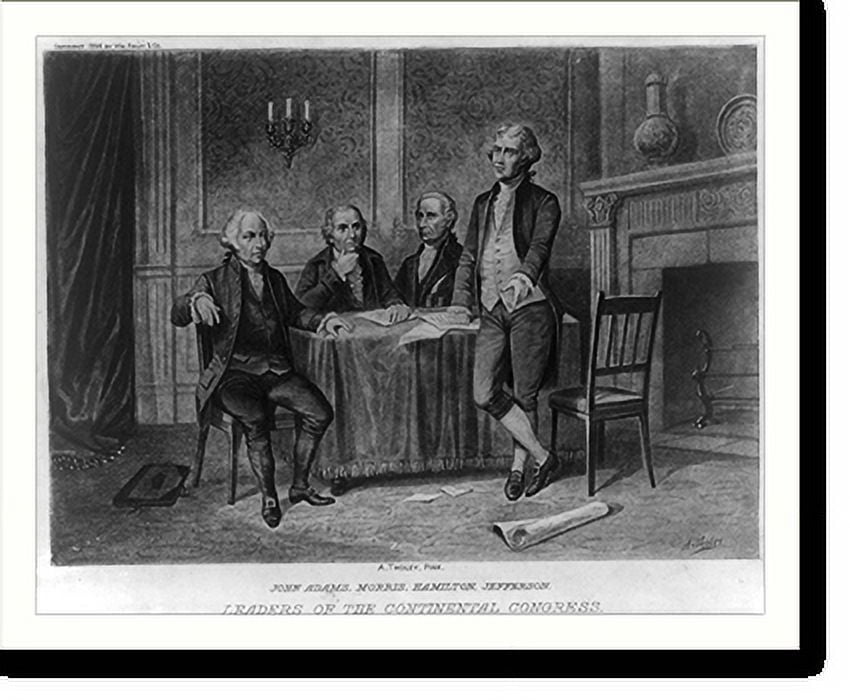 Historic Print, Leaders of the Continental Congress. John Adams, Morris ...