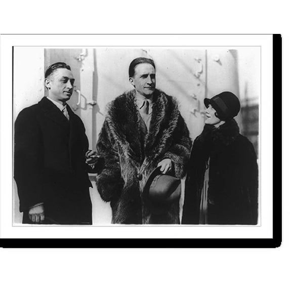 Historic Print, [Leon Hartt, Marcel Duchamp, and Mrs. Hartt; half ...