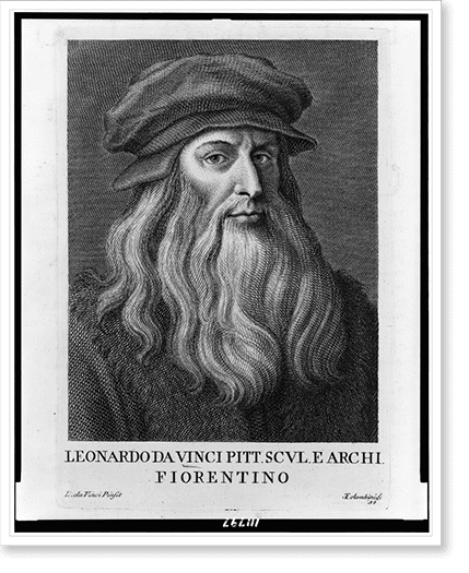 Historic Print, Leonardo da Vinci pitt. scul. e archi. Fiorentino.L. da ...