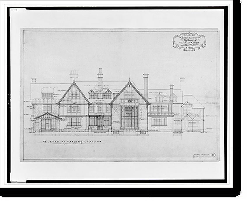 Historic Print, [Library (Chevy Chase Library"), Chevy Chase, Maryland ...