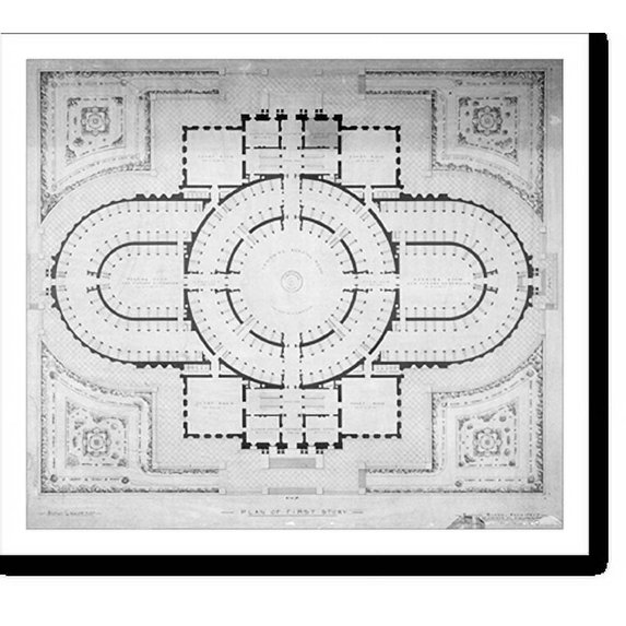 Historic Print, [Library of Congress, Washington, D.C. Plan of first ...