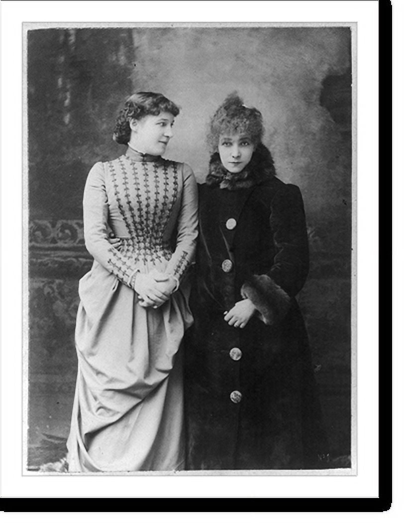 Historic Print, [Lillie Langtry and Sarah Bernhardt standing side by ...