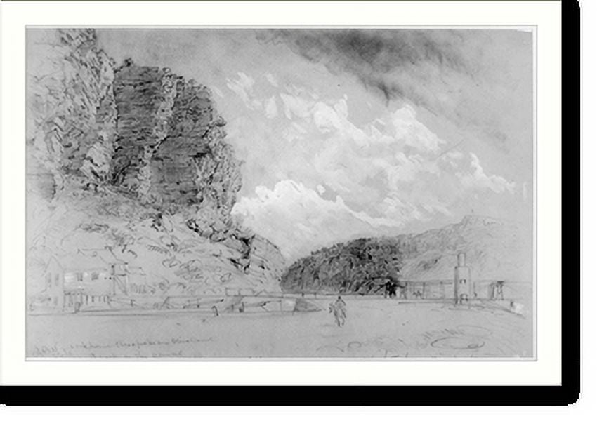 Historic Print, Lockhouse Chesapeake and Ohio canal, 18" x 24 ...