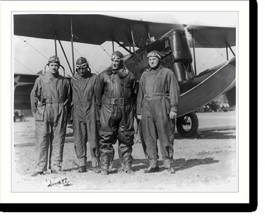 Historic Print, Loening amphibious airplanes, 192-: Panama Inspection Flight team before ...