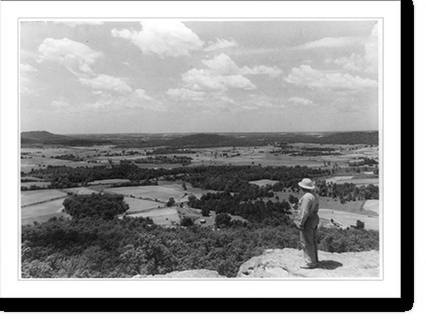 Historic Print, Looking northwest across Six Mile Creek valley from ...