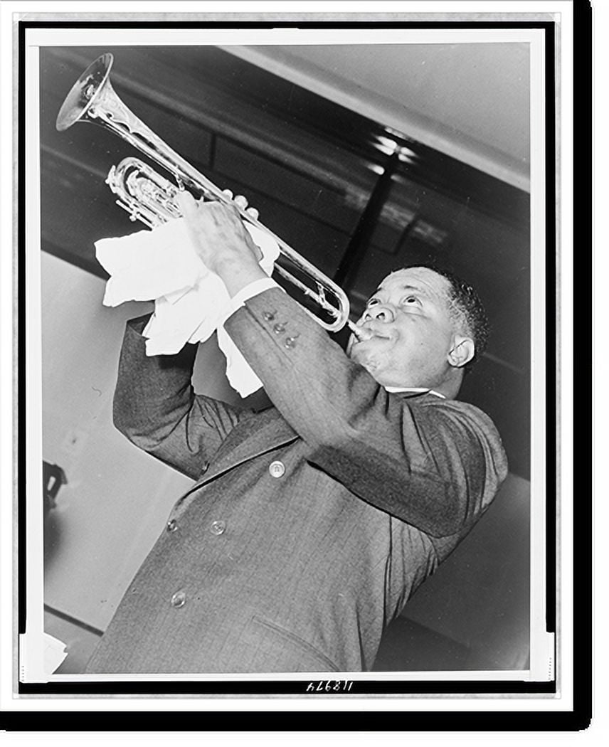 Historic Print, [Louis Armstrong, half-length portrait, facing left ...