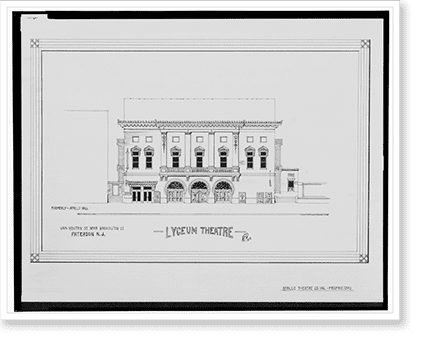 Historic Print, [Lyceum Theatre (Apollo Hall), Van Houten St. near ...