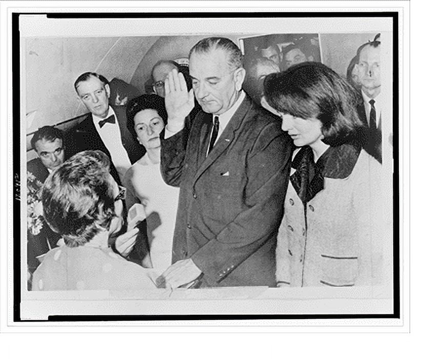Historic Print, [Lyndon B. Johnson being sworn in as President by ...