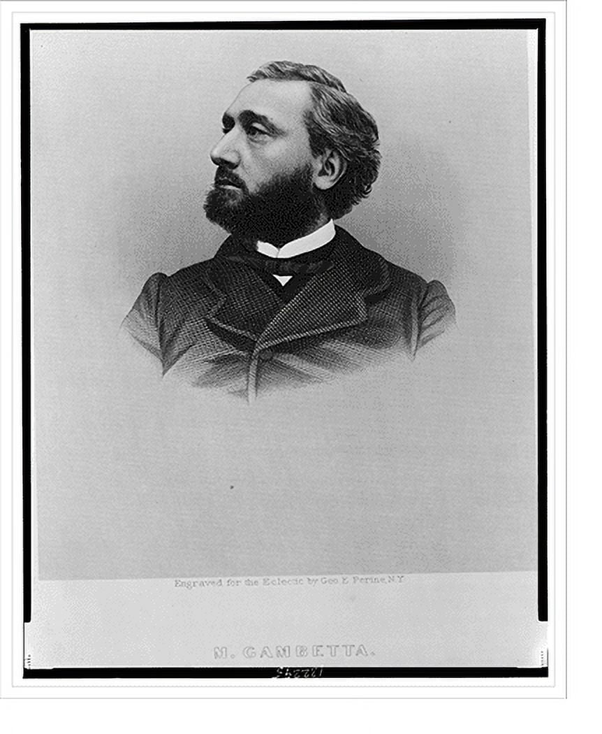 Historic Print, M. Gambetta.engraved for the Eclectic by Geo. E. Perine ...