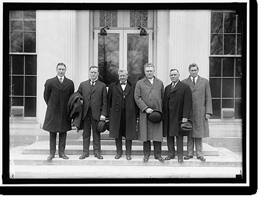 Historic Print, MINE WORKERS OFFICIALS. AT WHITE HOUSE WITH SECRETARY ...