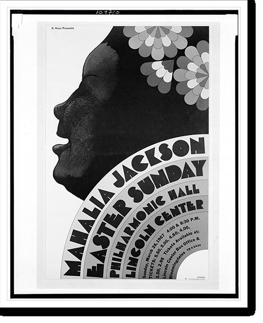 Historic Print, Mahalia Jackson - Easter Sunday - Philharmonic Hall ...