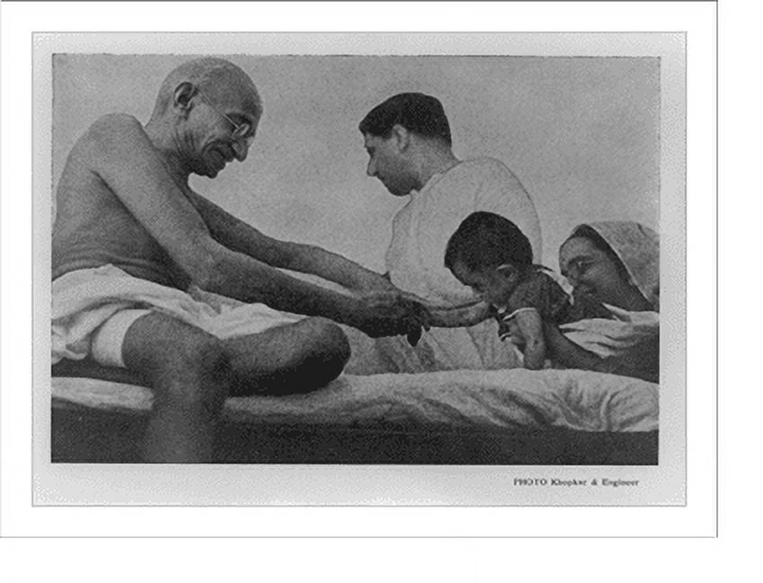 Historic Print, [Mahatma Gandhi, three-quarter length portrait, seated ...
