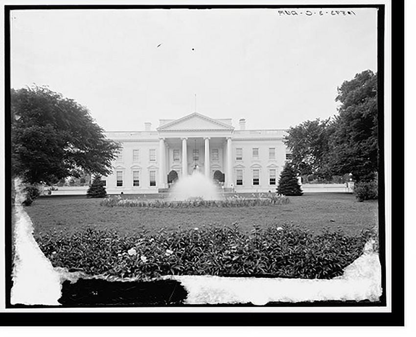 Historic Print, Main entrance, the White House, Washington, D.C. - 2 ...