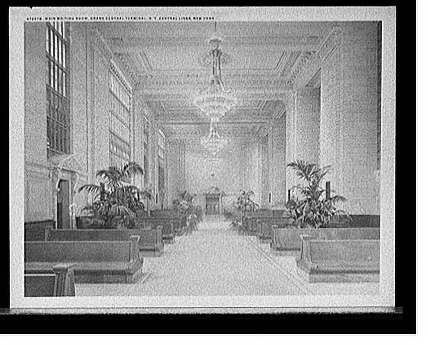 Historic Print, Main waiting room, Grand Central Terminal, N.Y. Central ...