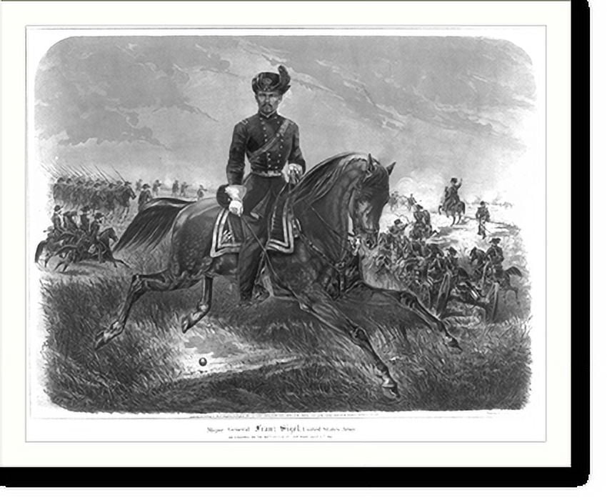Historic Print, Major General Franz Sigel, United States Army, as ...