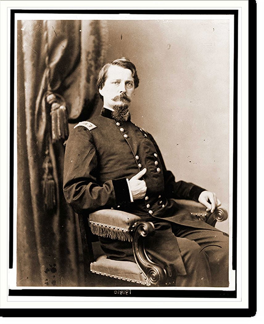 Historic Print, Major General Winfield S. Hancock three-quarter length ...