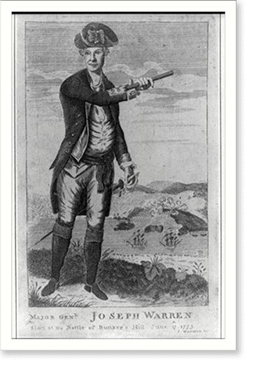 Historic Print, Major gen'l. Joseph Warren - slain at the battle of ...