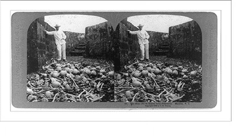 Historic Print, Manila, Philippine Island: The bone pit in Santa Cruz ...