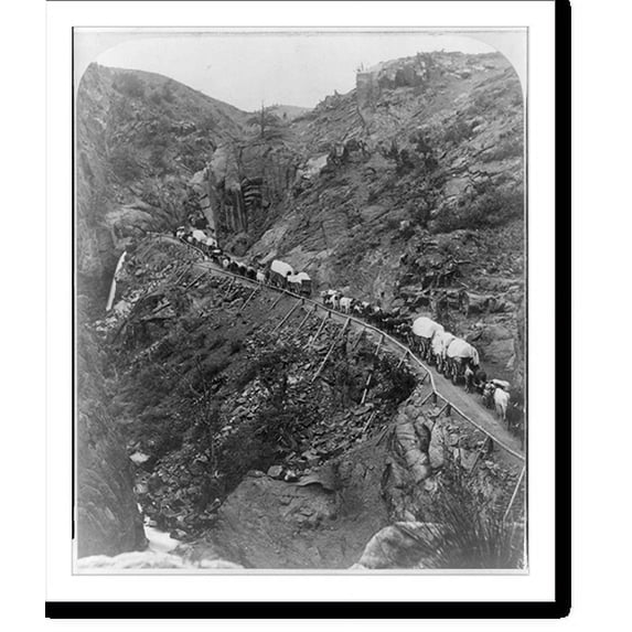 Historic Print, Manitou and Vicinity. Indian Supply Train in Ute Pass ...