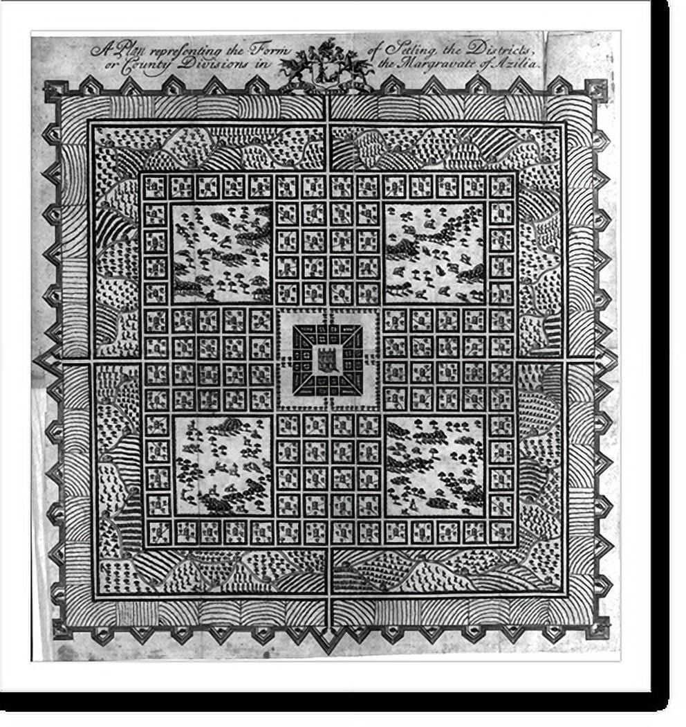 Historic Print, Map (of county divisions in the Margravate of Azilia ...